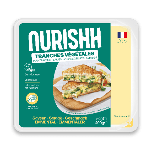 Nurishh® Plant-Based Slices Emmental Style 400 g - Bel Foodservice | Global